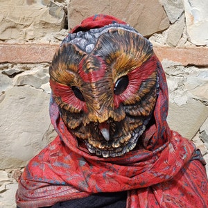 READY TO SHIP- Resin Diy Mask Barn Owl Fantasy Larp Pagan Costume Wicca ...