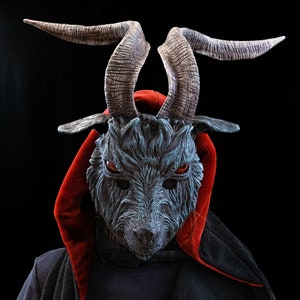 MADE TO ORDER Baphomet Goat Mask Horns Beast Demon Devil Renaissance ...