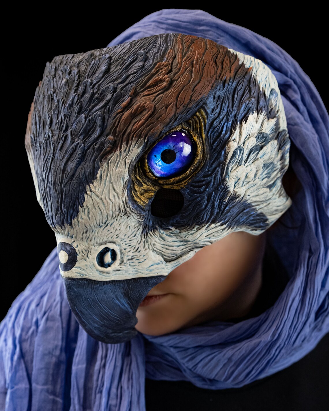 MADE TO ORDER Hand-painted Hawk Resin Mask - Horus Cosplay Larp ...