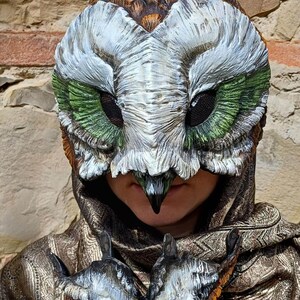 MADE TO ORDER Detachable Barn Owl Mask - Versatile Resin Cosplay Larp ...