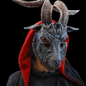 MADE TO ORDER Baphomet Goat Mask Horns Beast Demon Devil Renaissance ...
