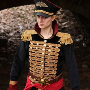 MADE TO ORDER - Warhammer Commissar Surcoat Jacket Uniform Gold Black ...