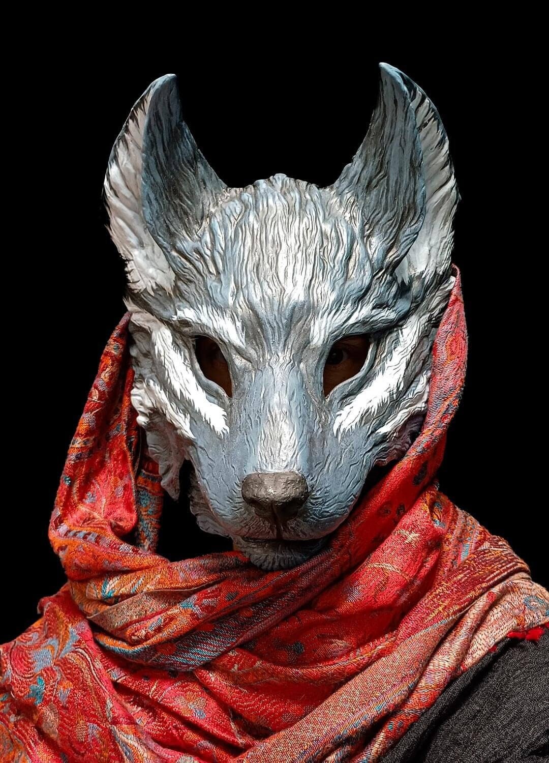 MADE TO ORDER Fenrir Grey Wolf Mask - Articulated Jaw Resin Cosplay ...