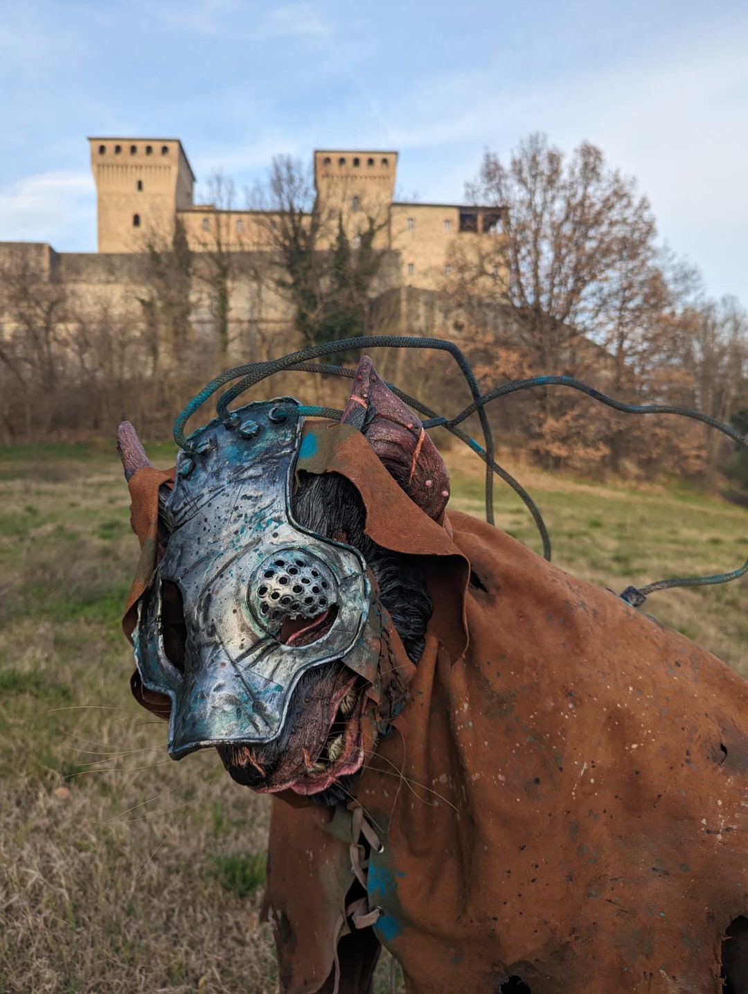 MADE TO ORDER Warhammer Fantasy Skaven Mask With Armor and Leather Hood ...