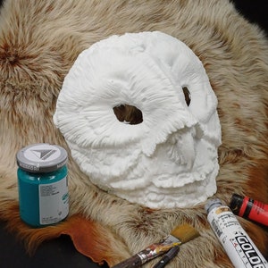 READY TO SHIP- Resin Diy Mask Barn Owl Fantasy Larp Pagan Costume Wicca ...