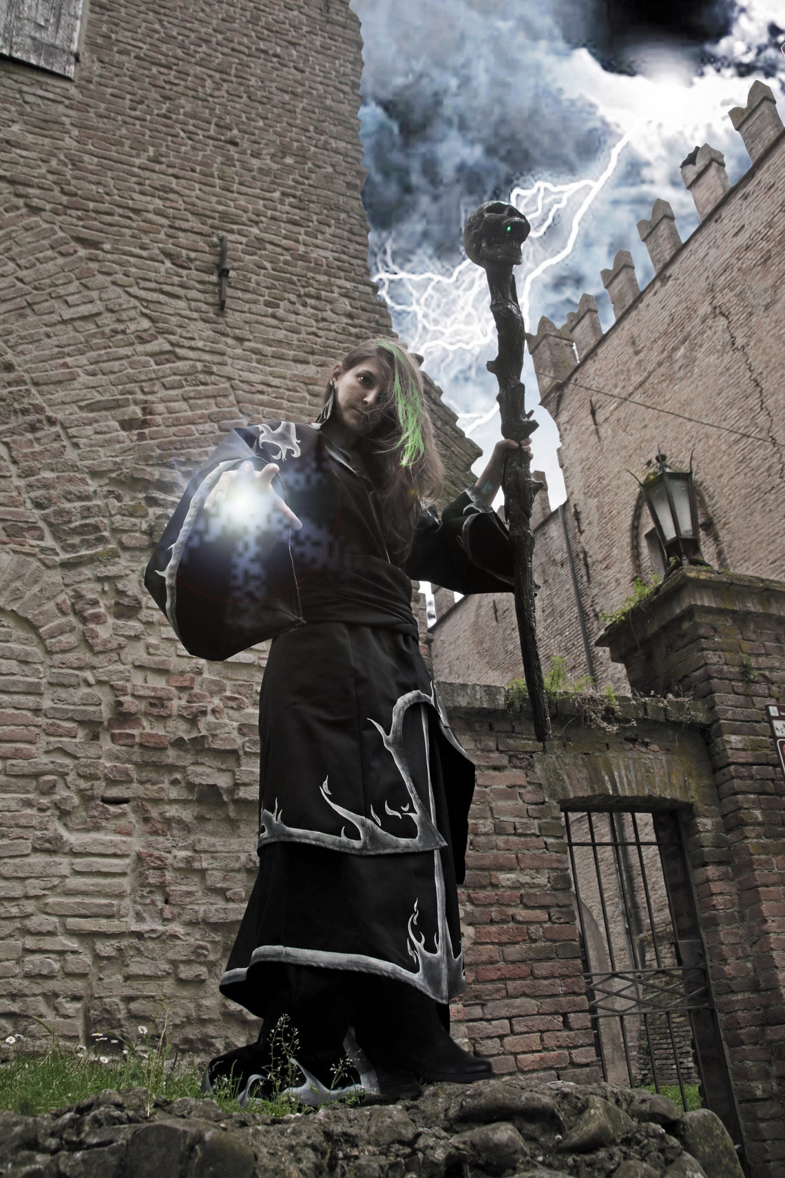 MADE TO ORDER Black Necromancer Dress Robe Tunic Cape Hood | Etsy