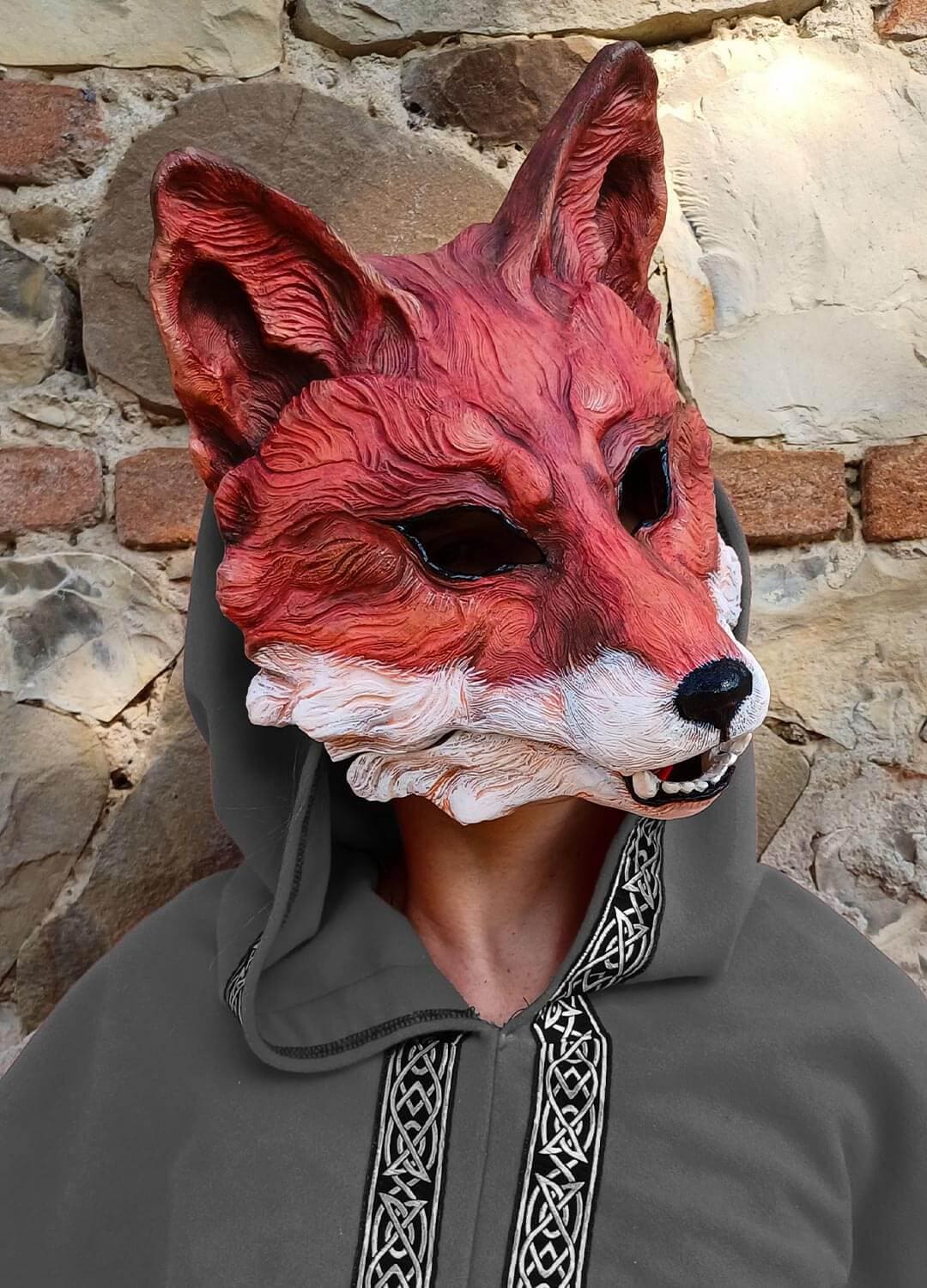 MADE TO ORDER Huli Jing Fox Mask - Articulated Resin Cosplay Larp - Etsy