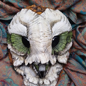 READY TO SHIP- Resin Diy Mask Barn Owl Fantasy Larp Pagan Costume Wicca ...