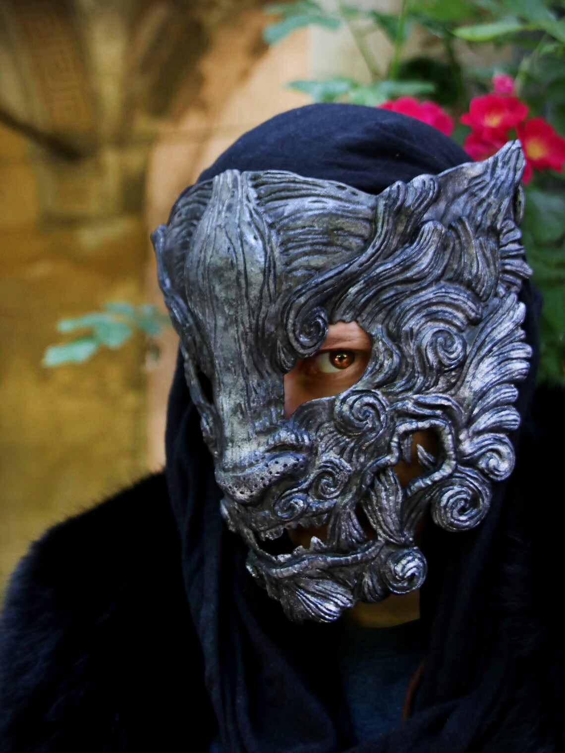 MADE TO ORDER Silver Oni Mask Japanese Demon Ogre Cosplay | Etsy