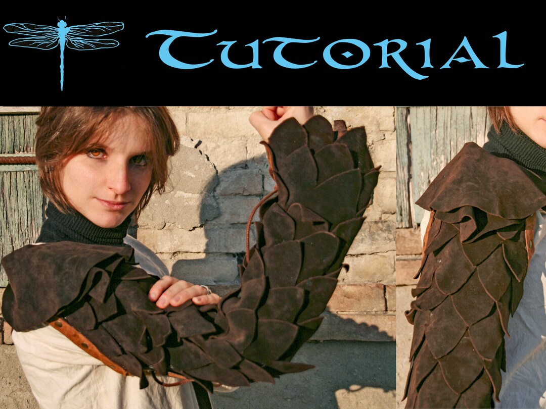 Gladiator Leather Bracelet DIY Tutorial: Cosplay LARP Cuff (PDF Pattern ...