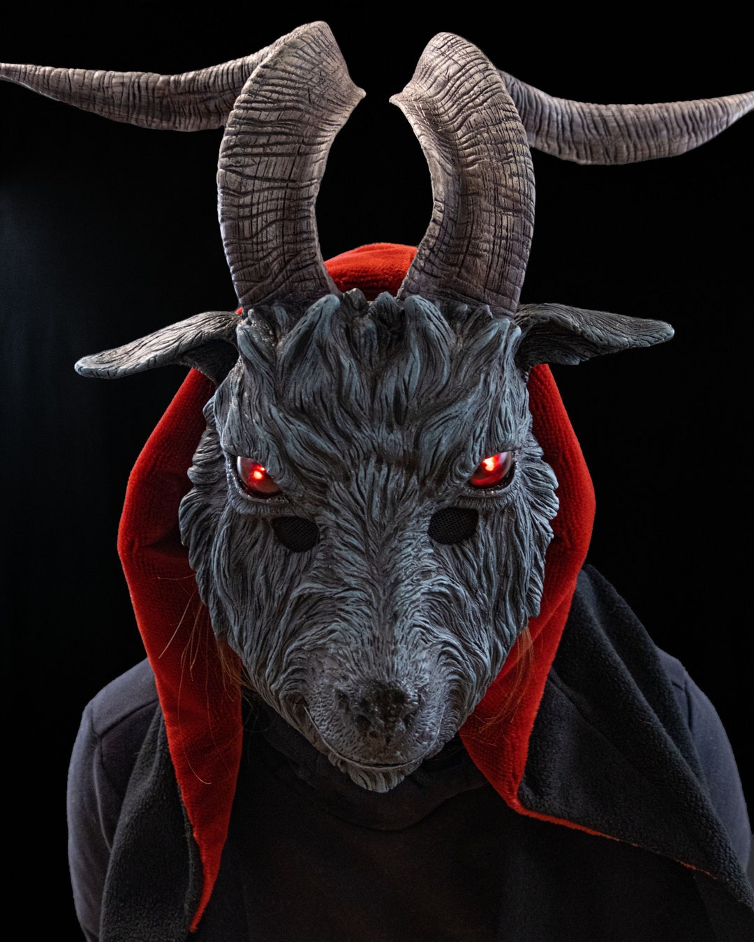 MADE TO ORDER Baphomet Goat Mask Horns Beast Demon Devil Renaissance ...