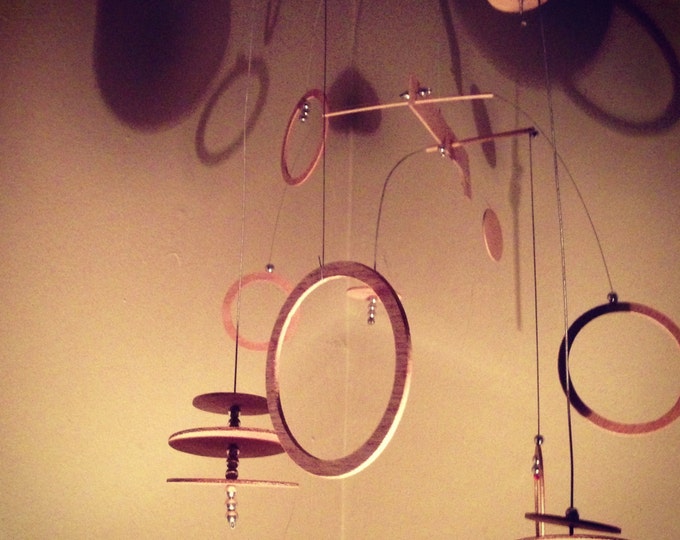 Wood and Wire Hanging Mobile Art Sculpture - Etsy