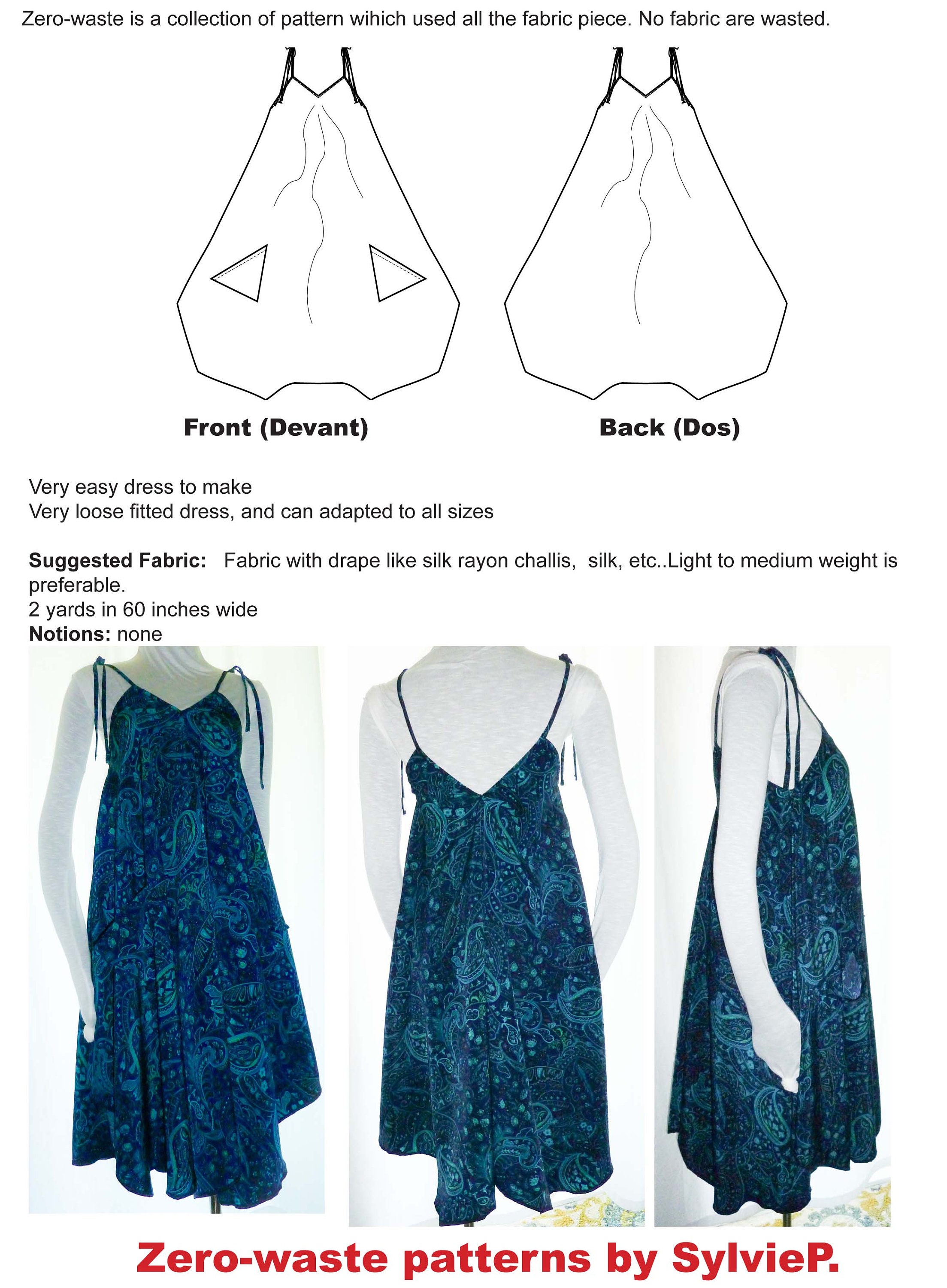 Violette Dress_a Zero-waste Pattern - Etsy