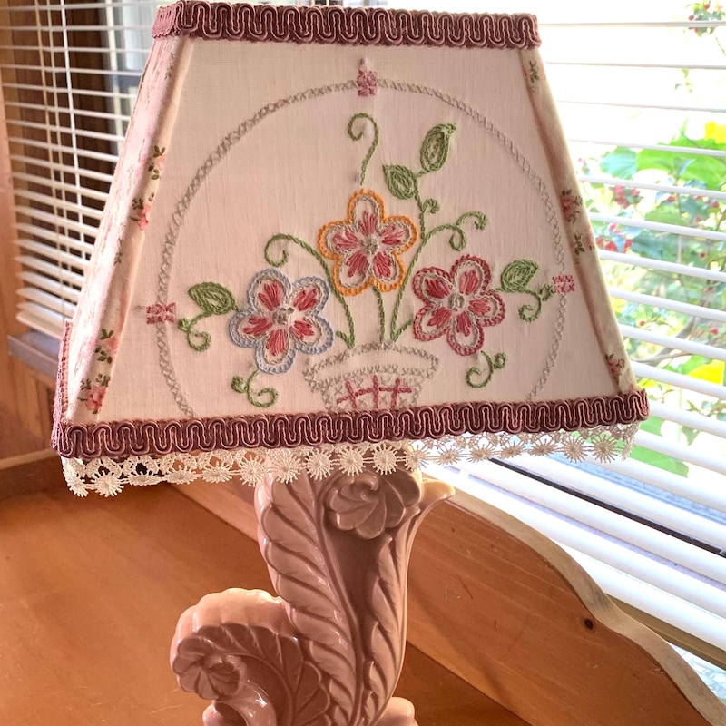 Embroidered Lamp Shade - Etsy