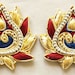 2 Hand-embroidered Appliques. Burgundy, Deep Blue, Gold. With Beads - Etsy