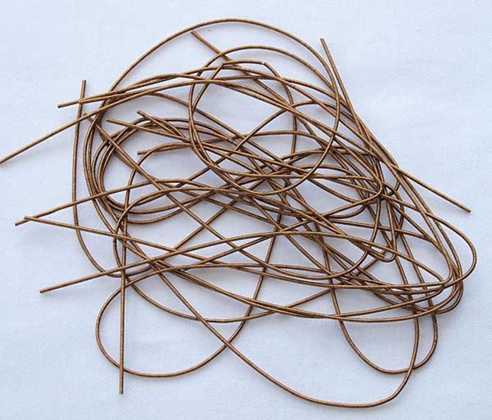 2.5 Yards Rough Purl Light Bronze Bullion for Metal Thread Embroidery ...