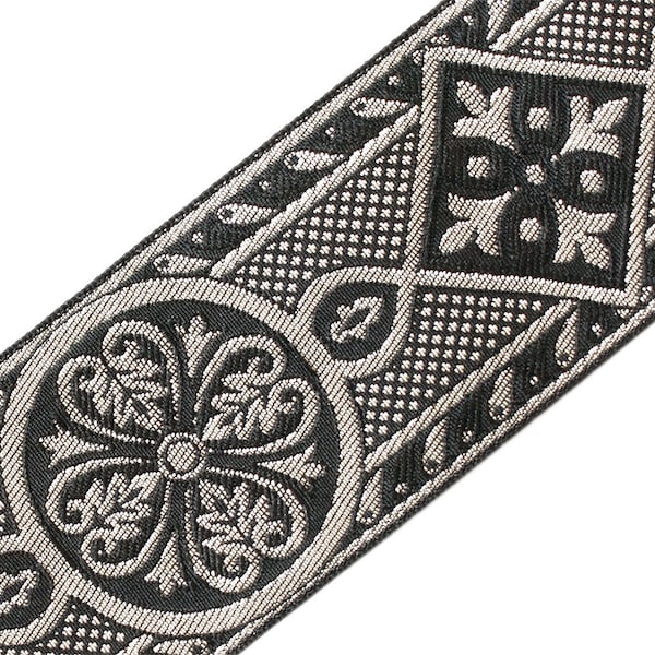 Black Jacquard Trim - Etsy