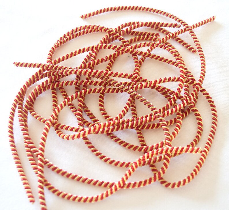 Red & Gold Heavy Double Purl Bullion Metal Thread Embroidery - Etsy