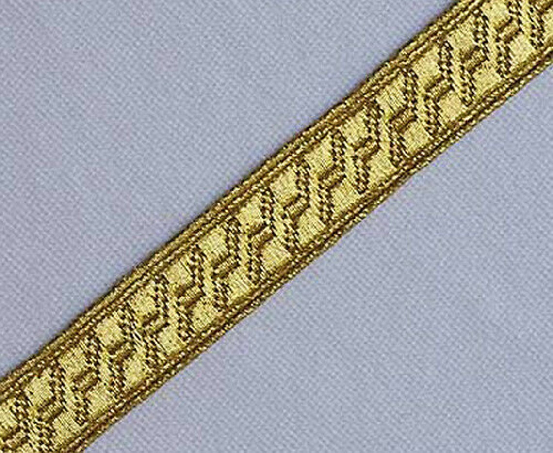 5 Yards Gold Vestment Trim Pilot Galon Army Navy Uniform 0.5 " Wide ...