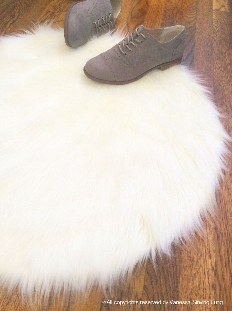 White Faux Fur Shag Rug Decorative Nursery Rug Cozy fur | Etsy