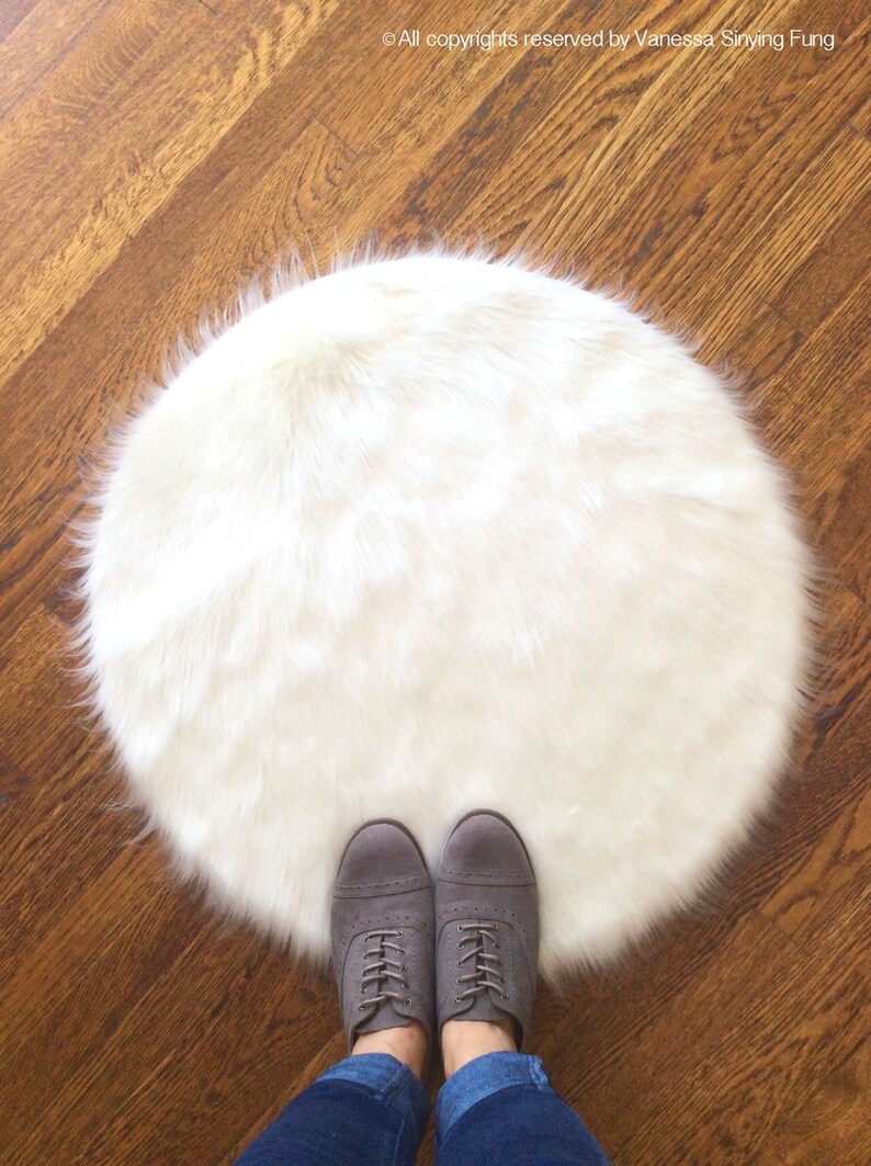 White Faux Fur Shag Rug Decorative Nursery Rug Cozy fur | Etsy