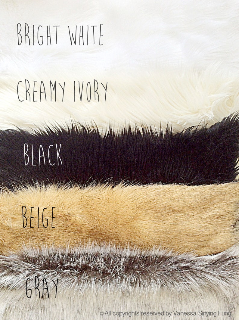 Area Rug White Faux Fur Scandinavian style Shaggy Decorative | Etsy