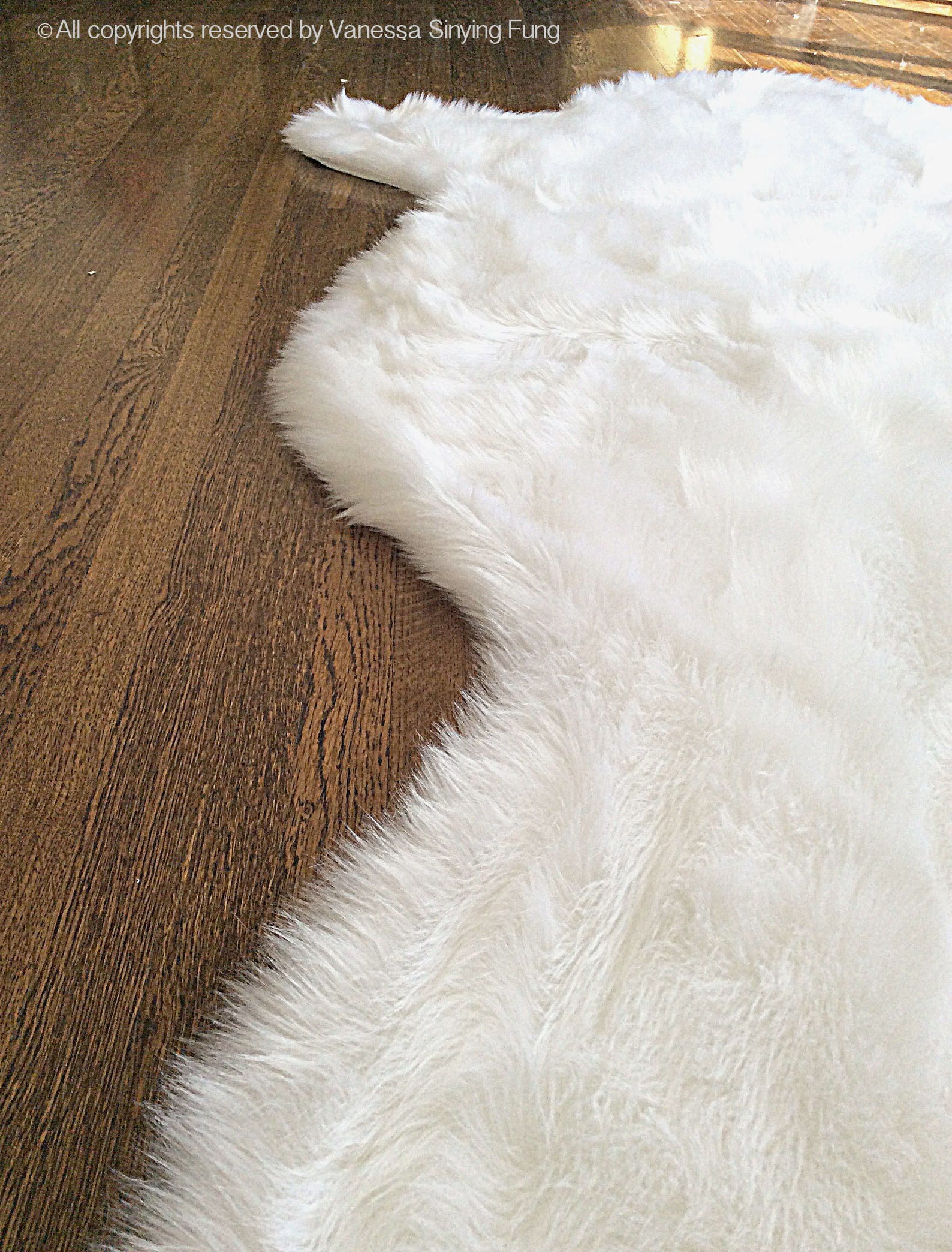 Area Rug White Faux Fur Scandinavian Style Shaggy Decorative - Etsy