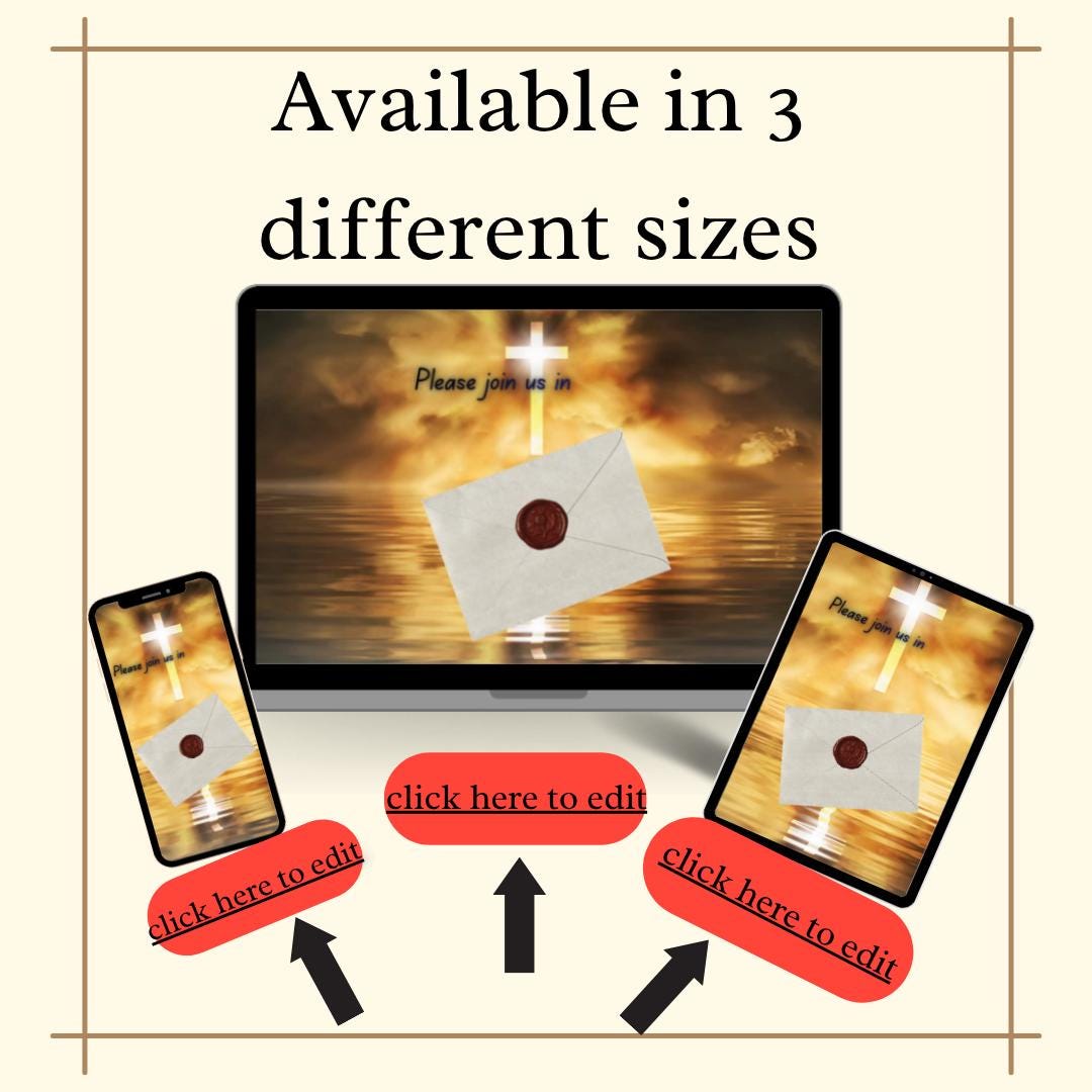Memorial Service Announcement, Remembrance Invitation (digital Download ...