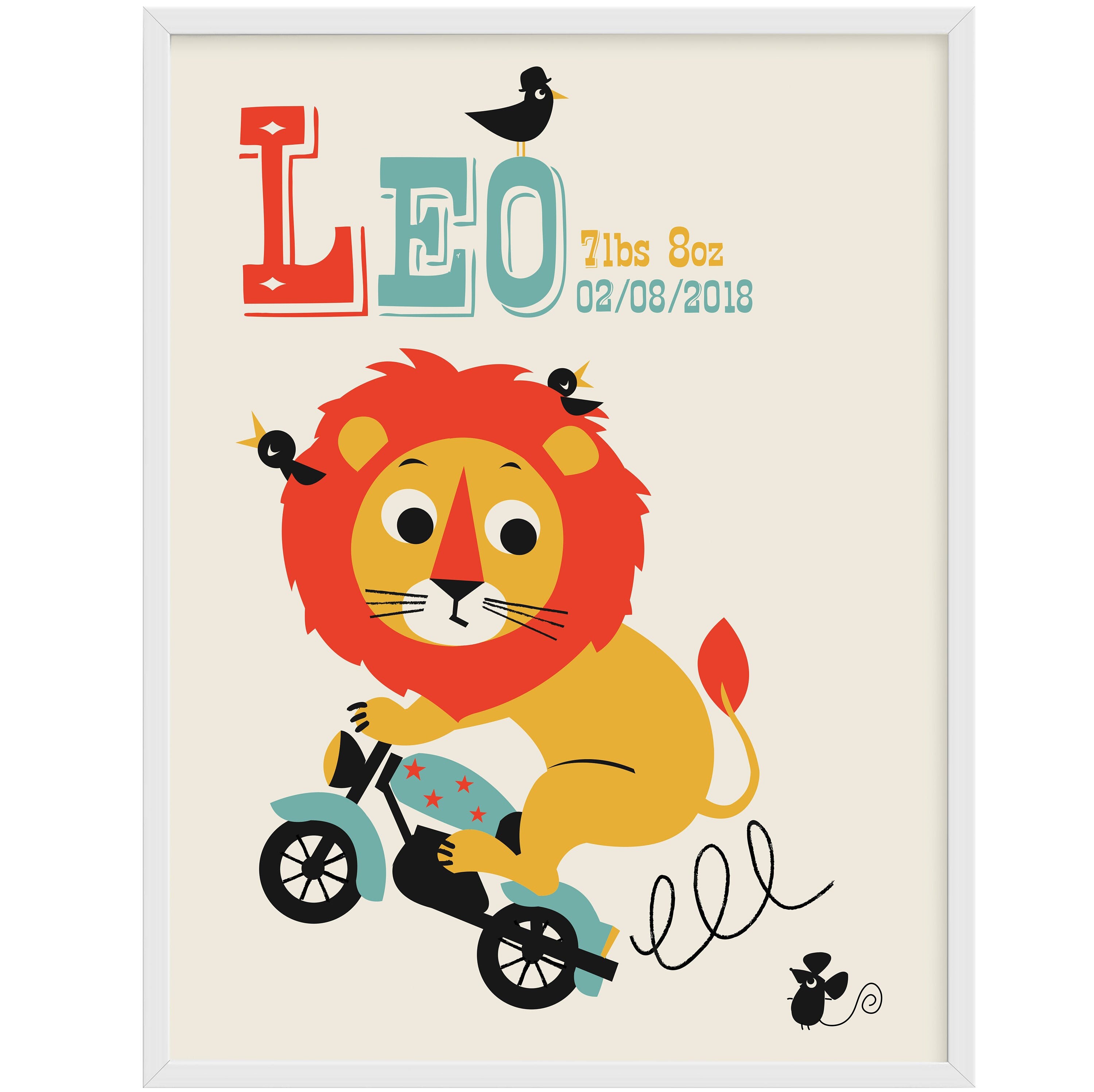 Personalised 'leaping Lion' Name Print Letter L Leo | Etsy