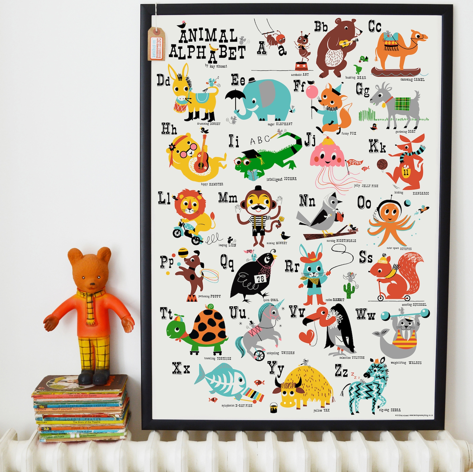 Animal Alphabet Nursery Print, Nursery Poster, New Baby Print, Fun ...