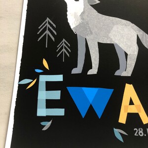 Wolf Personalised Name Print - Etsy