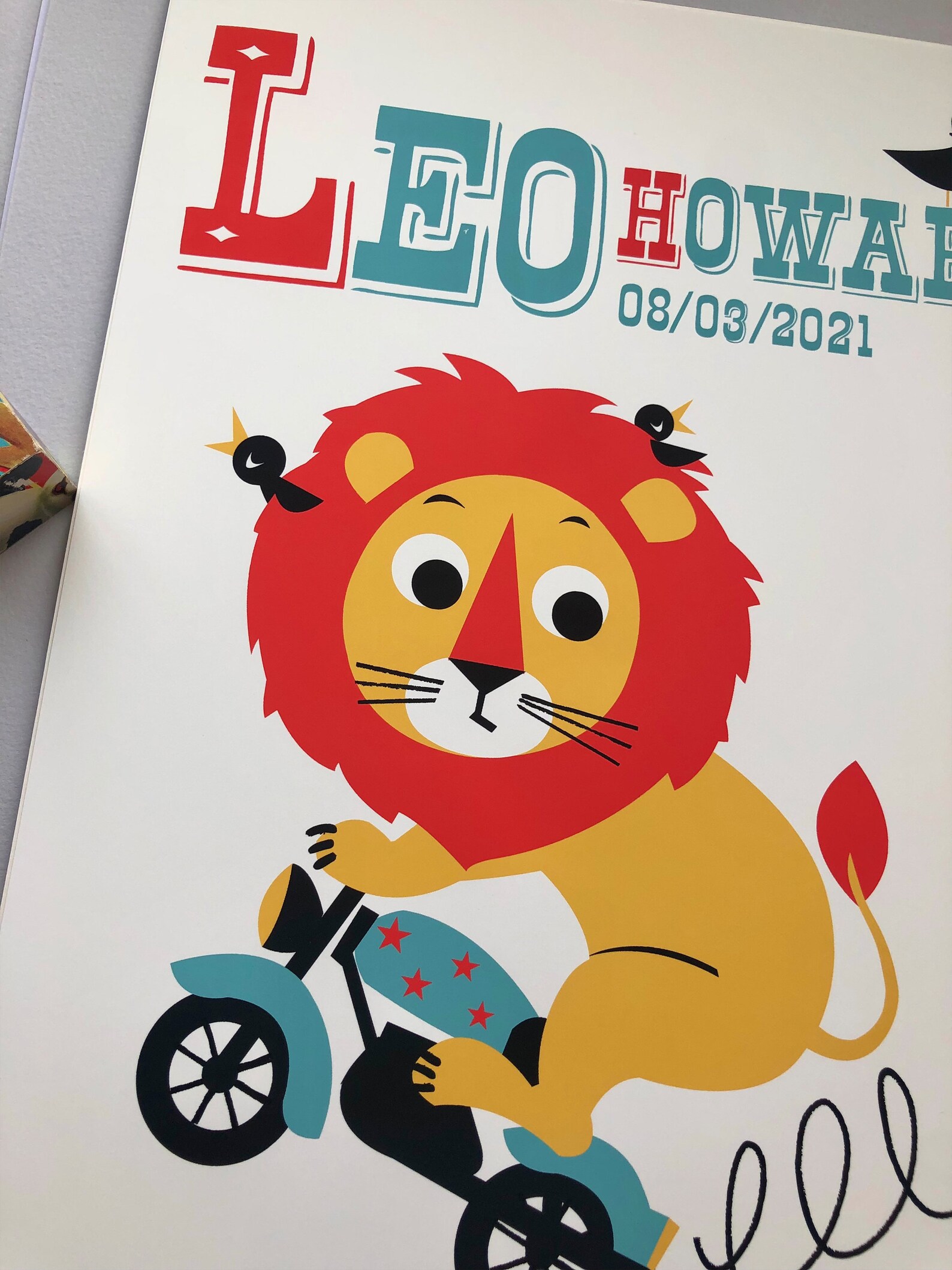 Personalised 'leaping Lion' Name Print Letter L Leo | Etsy