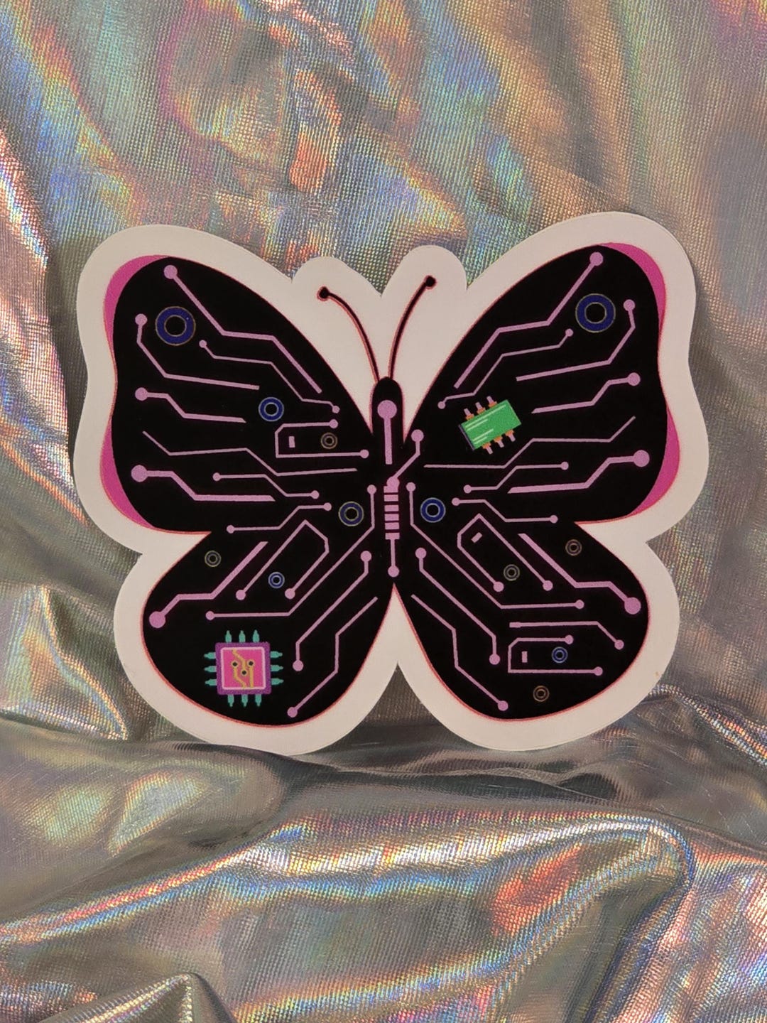 Motherboard Design Butterfly Sticker - Etsy
