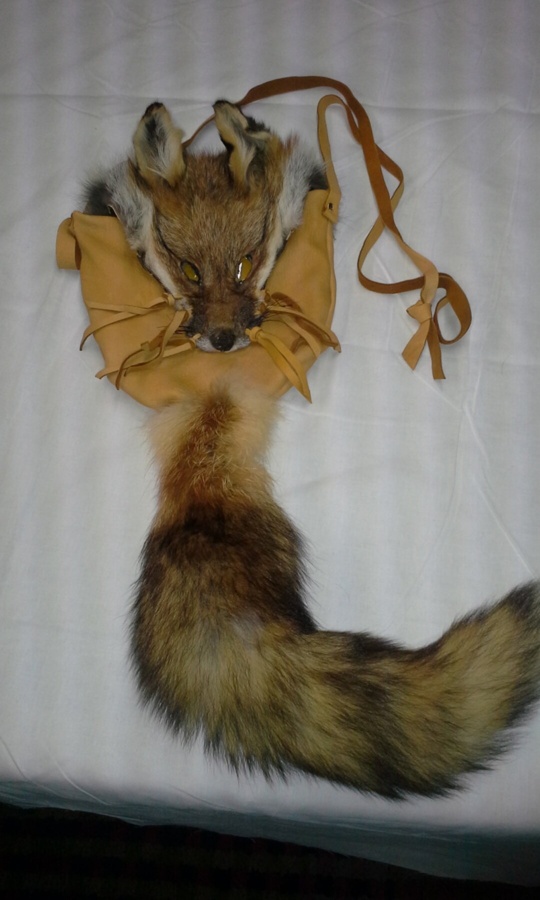 Red Fox Leather Bag With Face and Tail. - Etsy