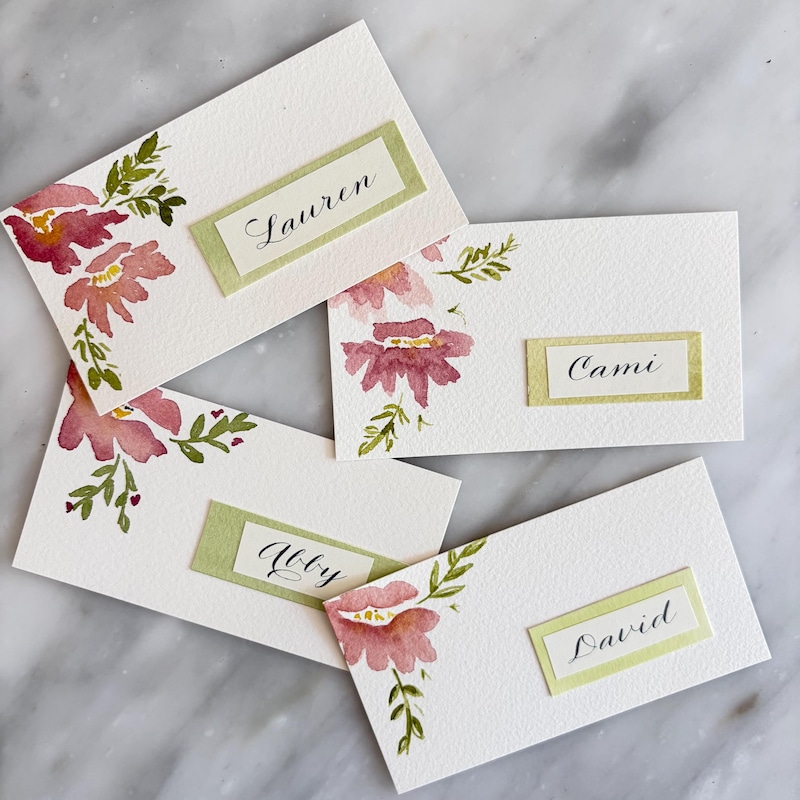 Wedding Card Handpainted - Etsy