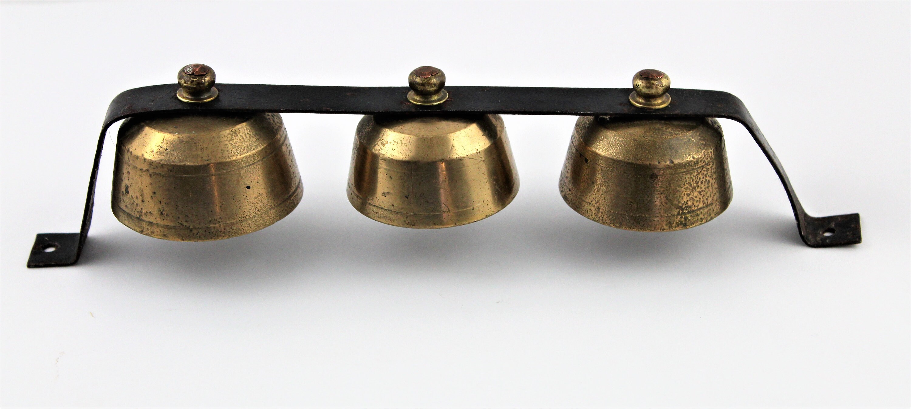 Antique Brass Horse Bells, Graduated Shaft Chimes