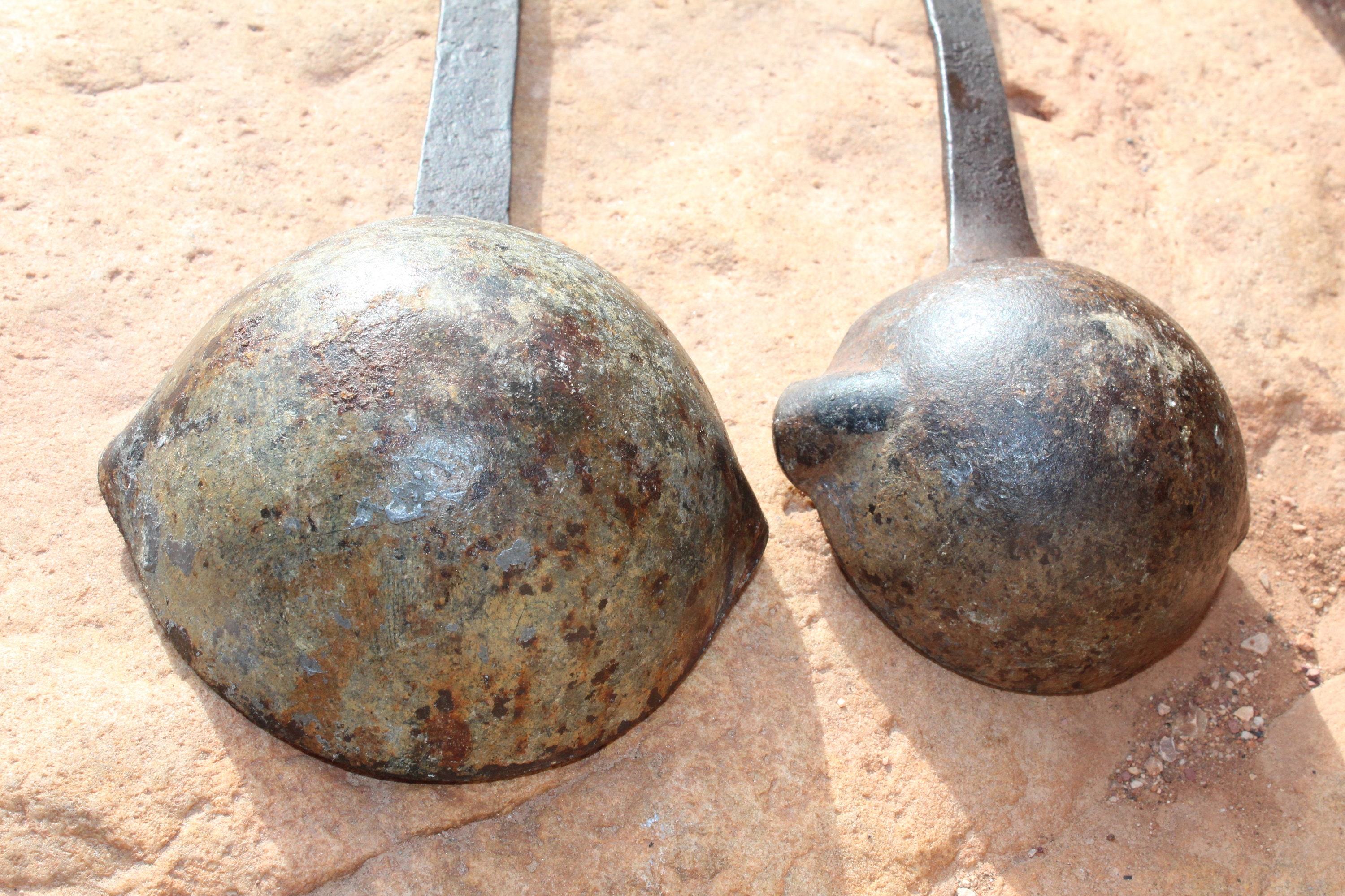 Pair of Antique Smelting Ladles, Blacksmithing Tools