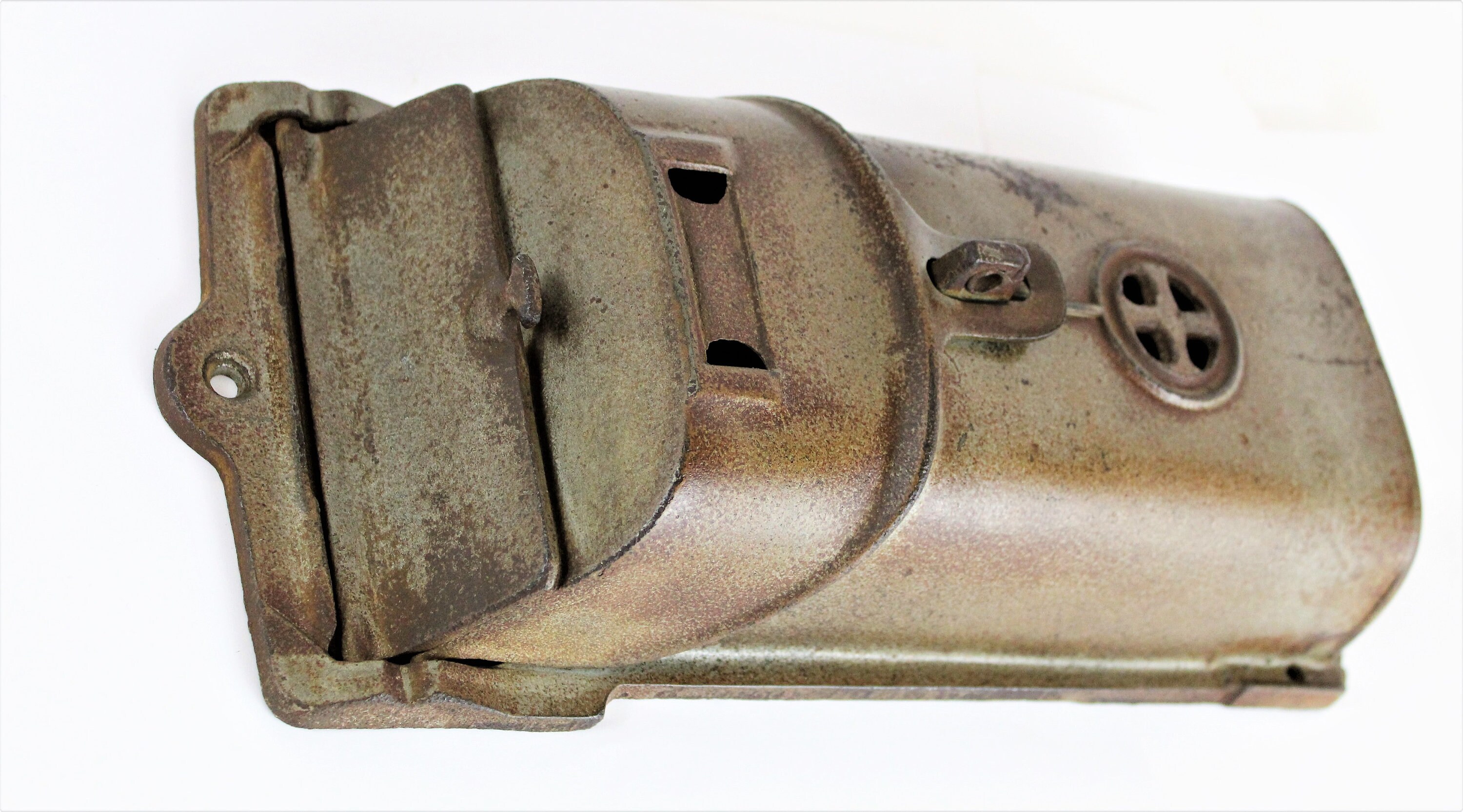 1930s Griswold Cast Iron Wall Hanging Mailbox, Vintage Mailbox 1930s Griswold Cast Iron Wall Hanging Mailbox, Vintage Mailbox