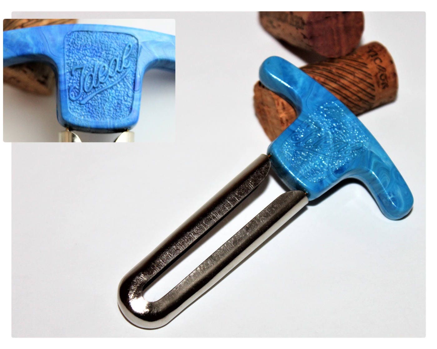 Vintage Bareware, 1949 German Blue Handled IDEAL Prong Cork Puller ...