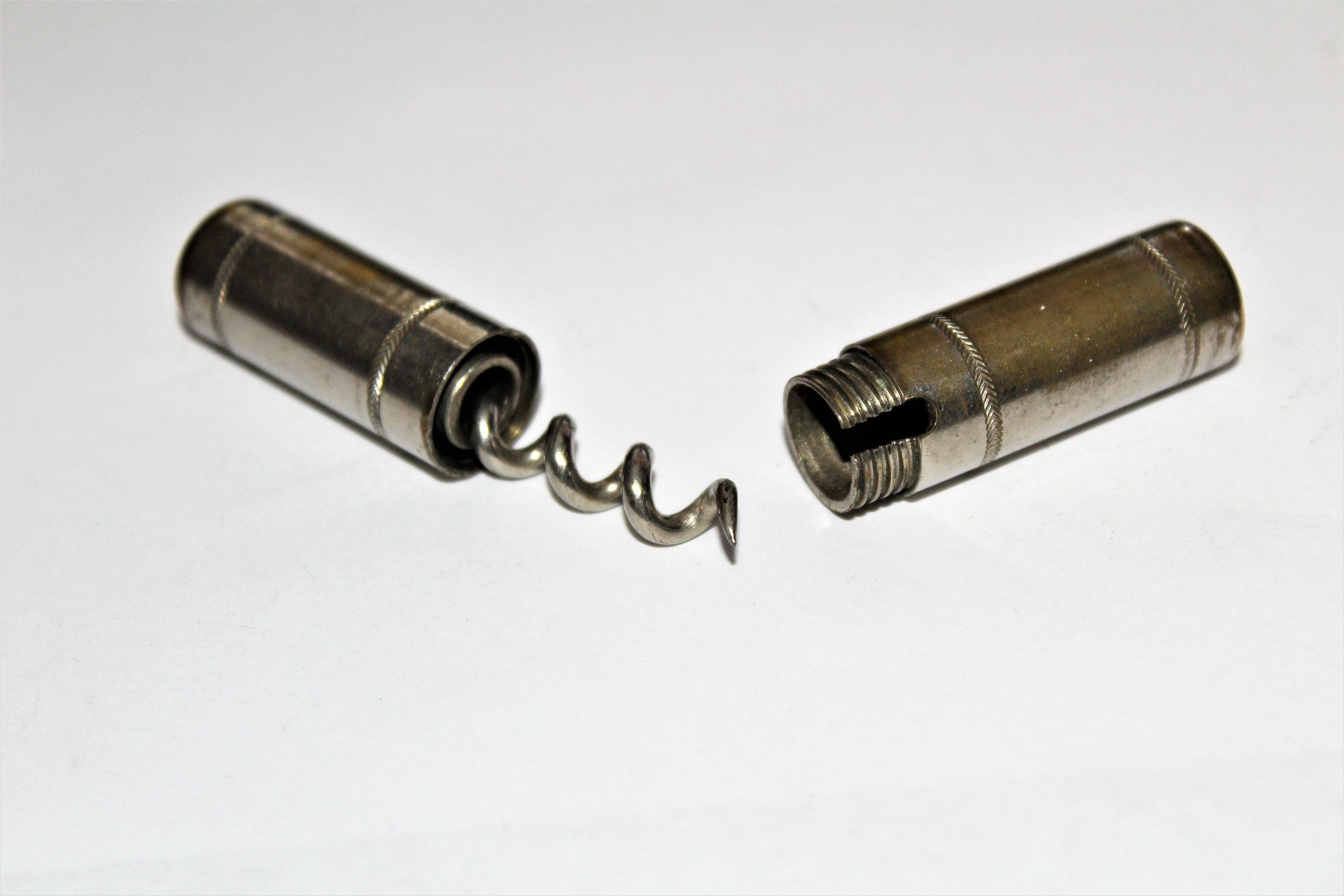 Antique Corkscrew, 1900 Williamson Co. Roundlet Travel Corkscrew, Wine ...