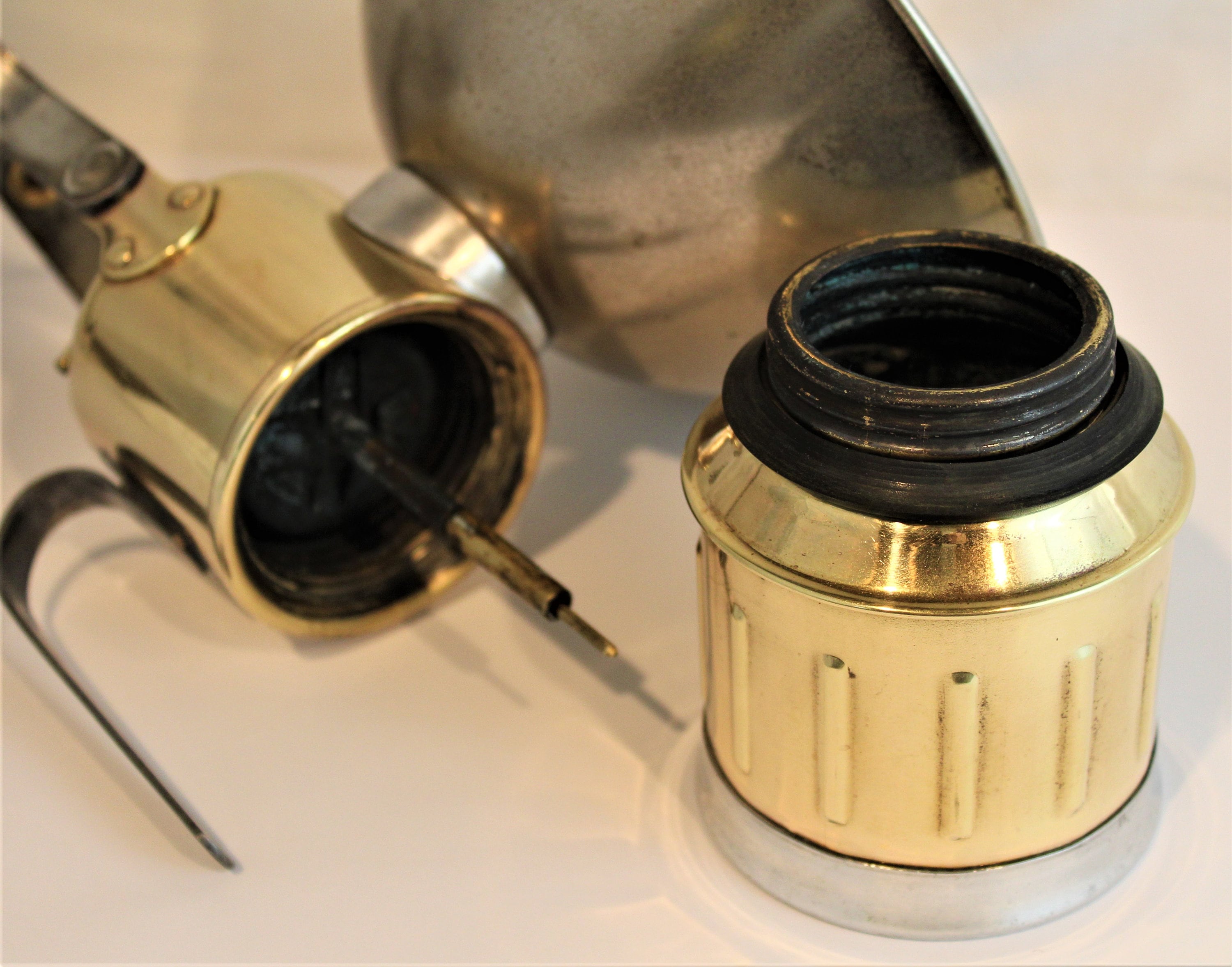 Antique 1930s Justrite Carbide Lantern, Mining Artifact, Miners Lantern