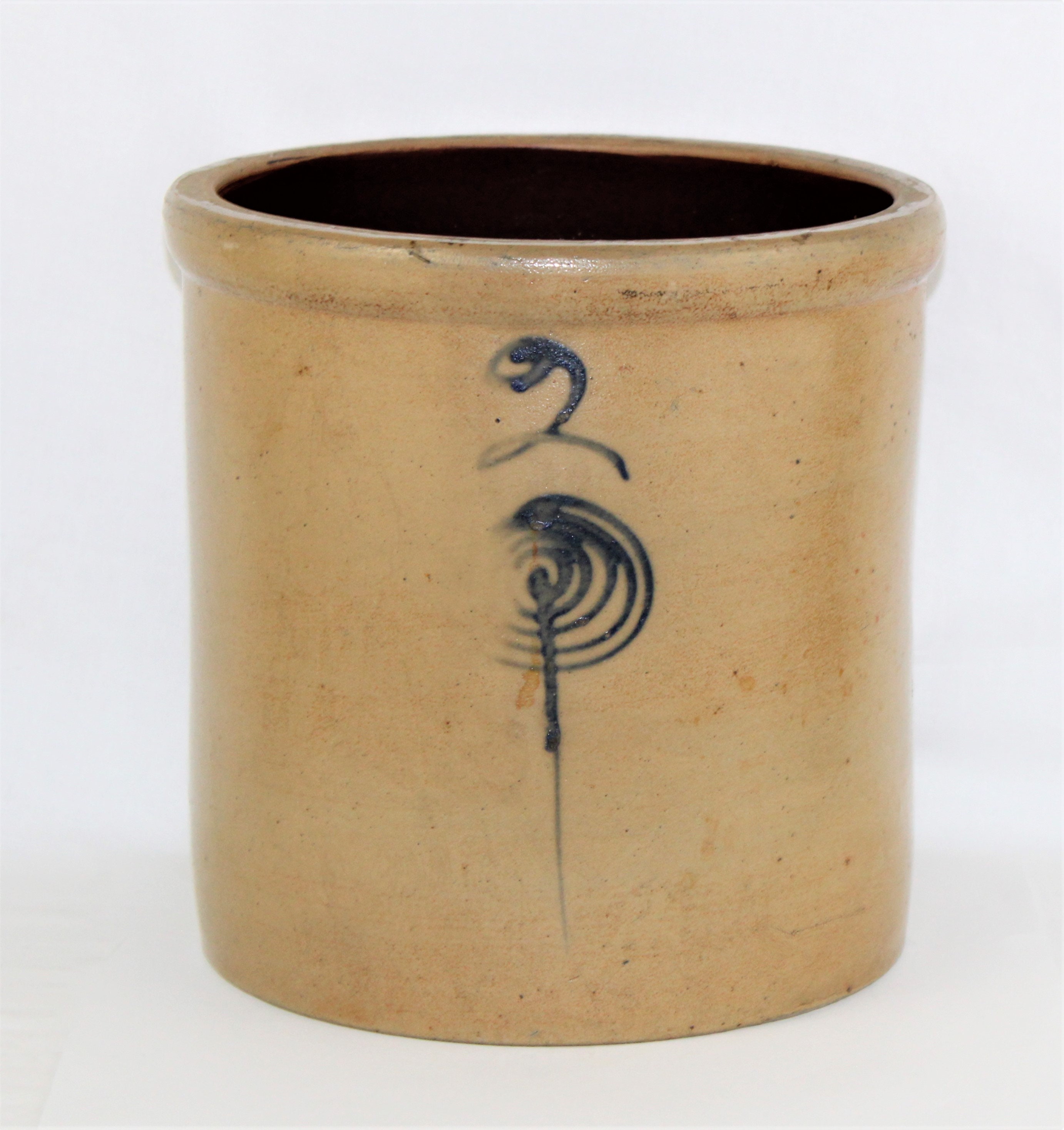 Antique 1880s, Red Wing Pottery Two Gallon Crock, Fermenting Crock