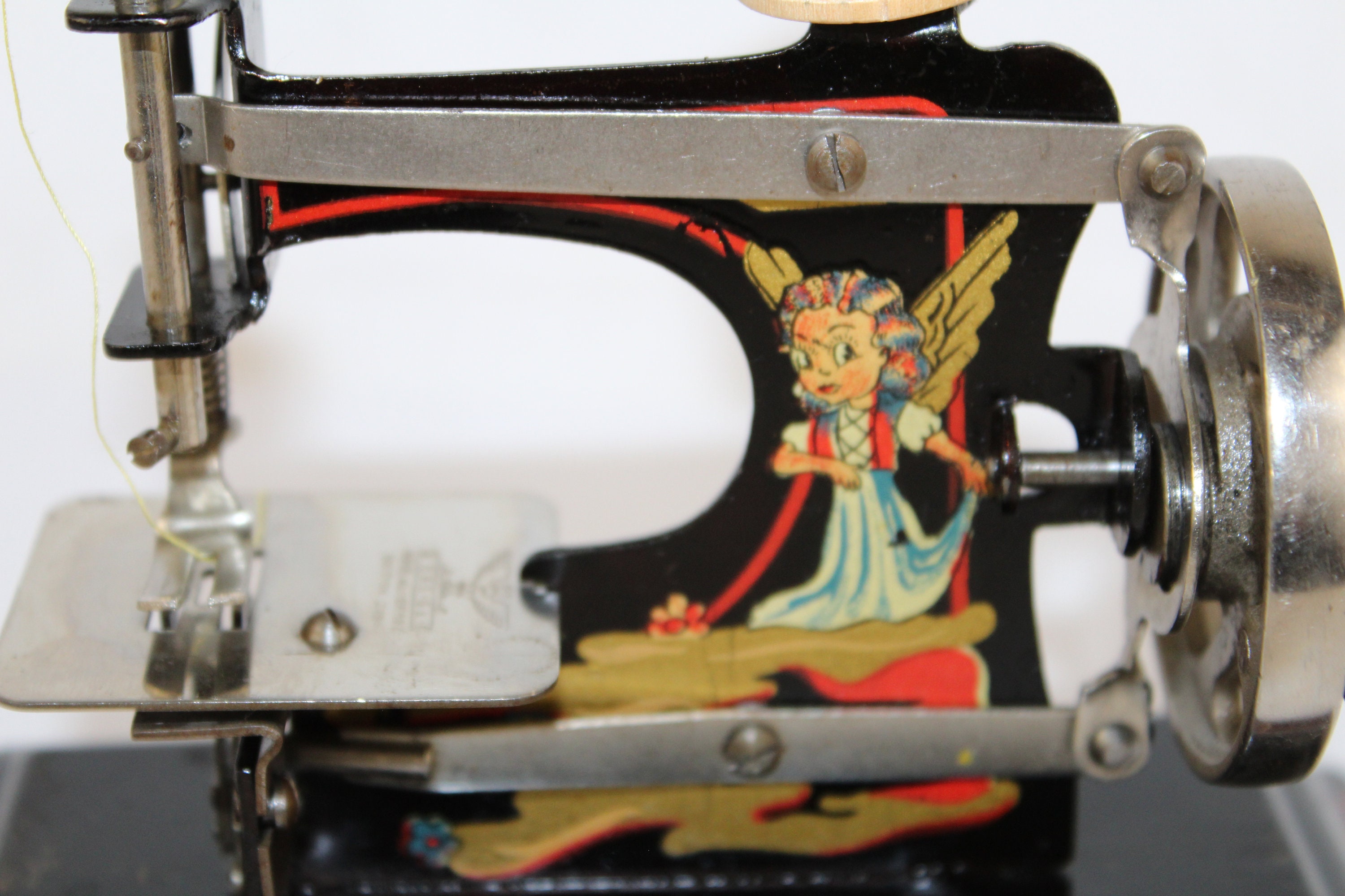 1940s German Casige Toy Sewing Machine, Casige Fairy Tale Model 121