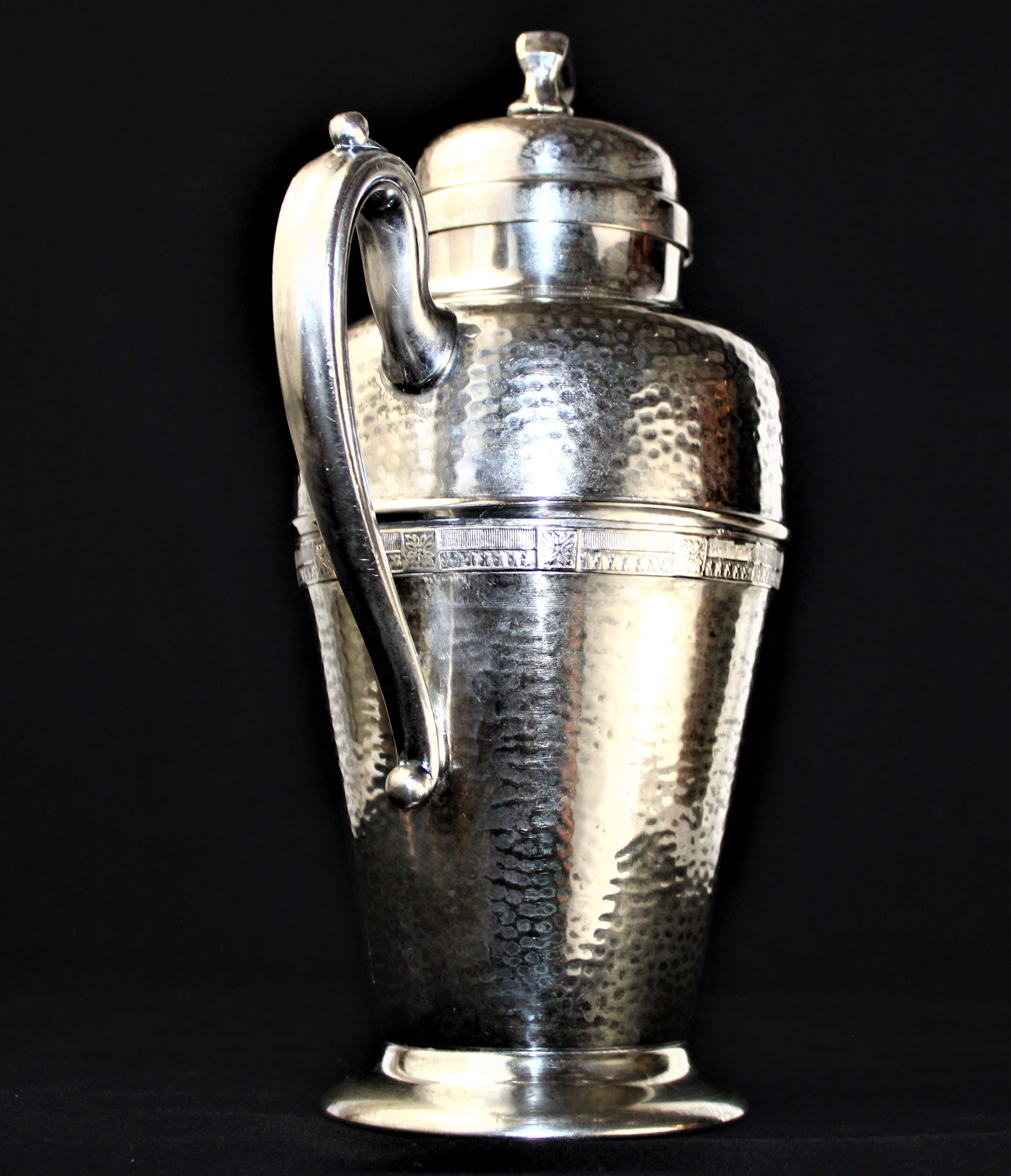 Antique Silver Martini Shaker, Continental Silver Co, Art Deco Barware