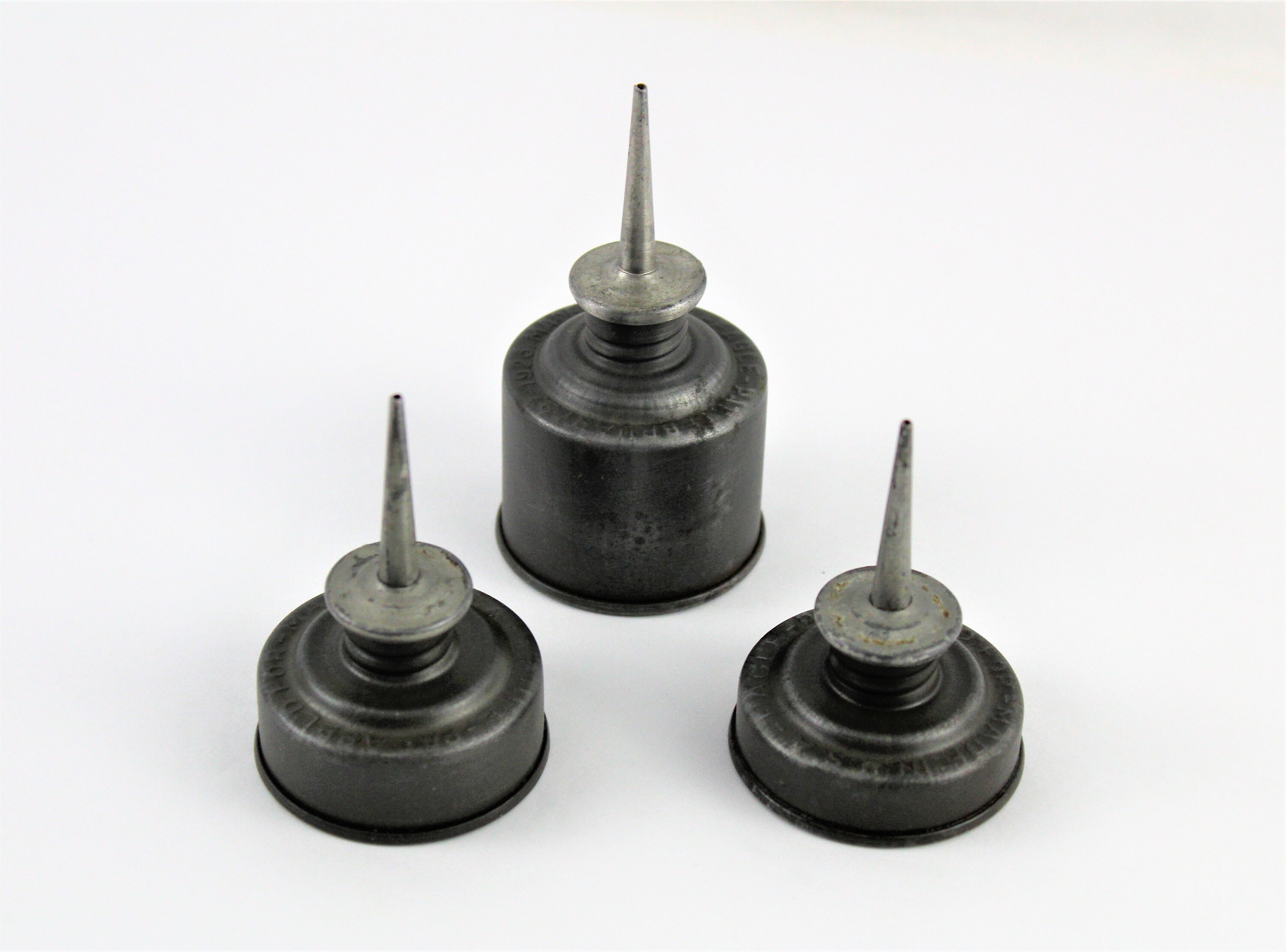 Set of Three 1923 Eagle Oil Cans, Thumb Oilers, Mini Oil Cans, Mini ...