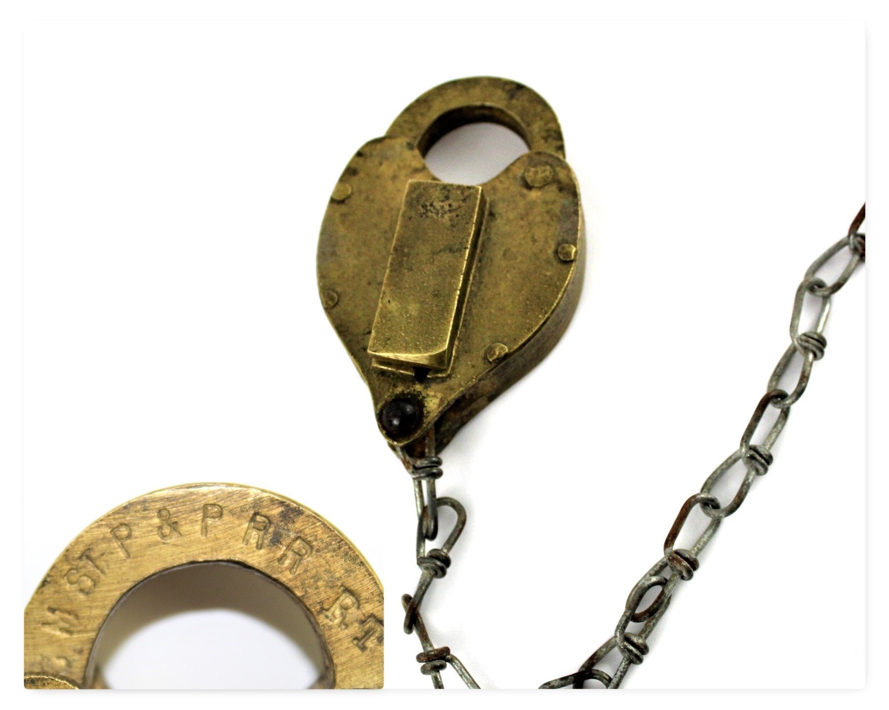 1950s Hansel Padlock, Chicago, Milwaukee, St. Paul & Pacific Railroad ...