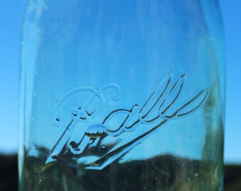 Antique Triple L Logo Ball Fruit Jar With Zinc Lid, Blue Pint Size - Etsy