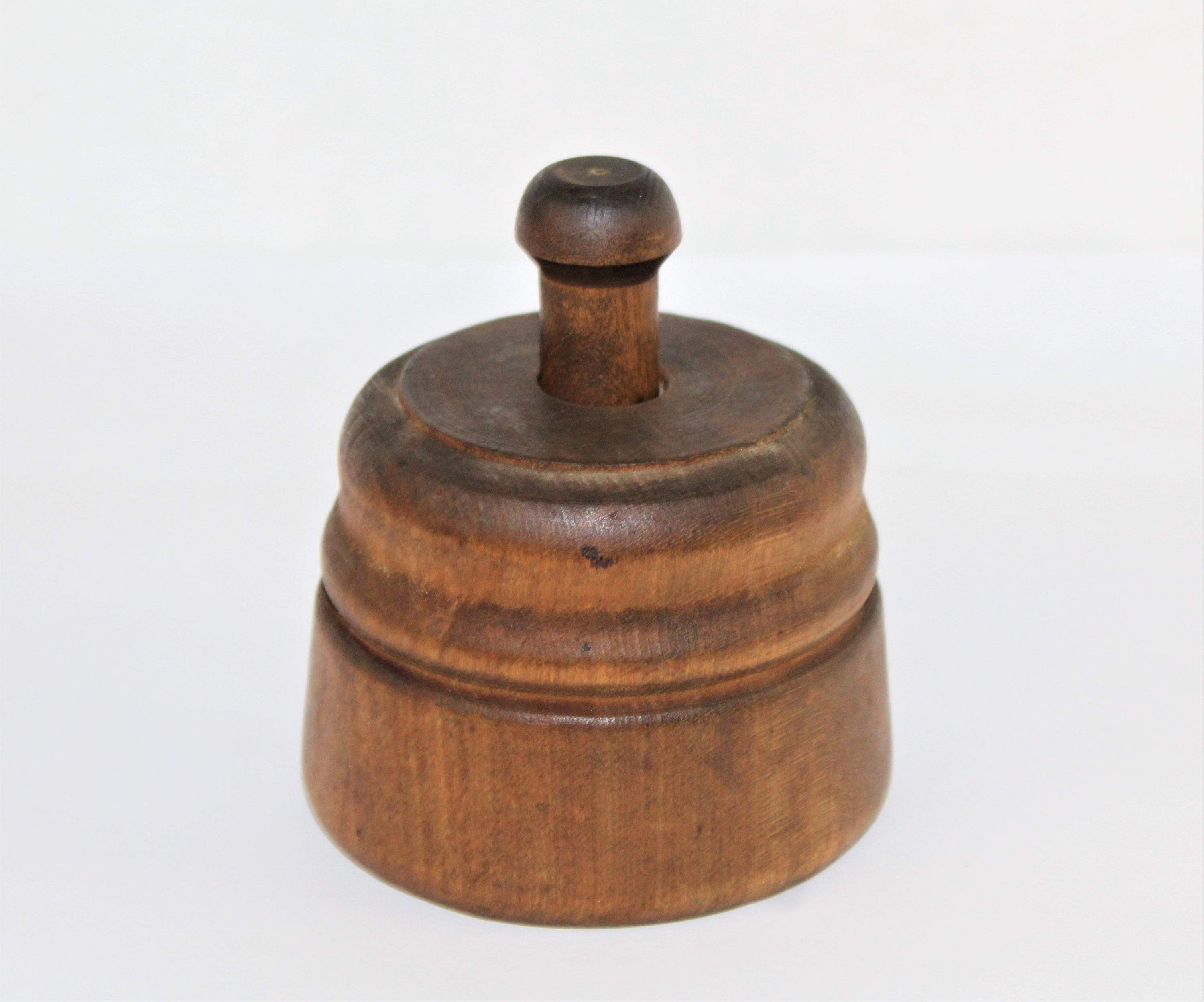 Antique Butter Press Mold with Flower Design