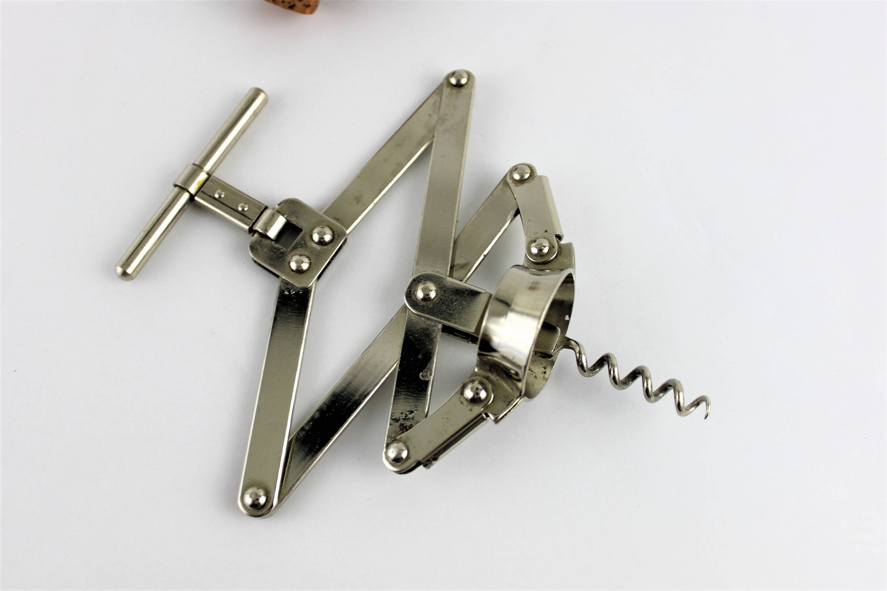 Vintage Corkscrew, Concertina Style Corkscrew, Wine Opener