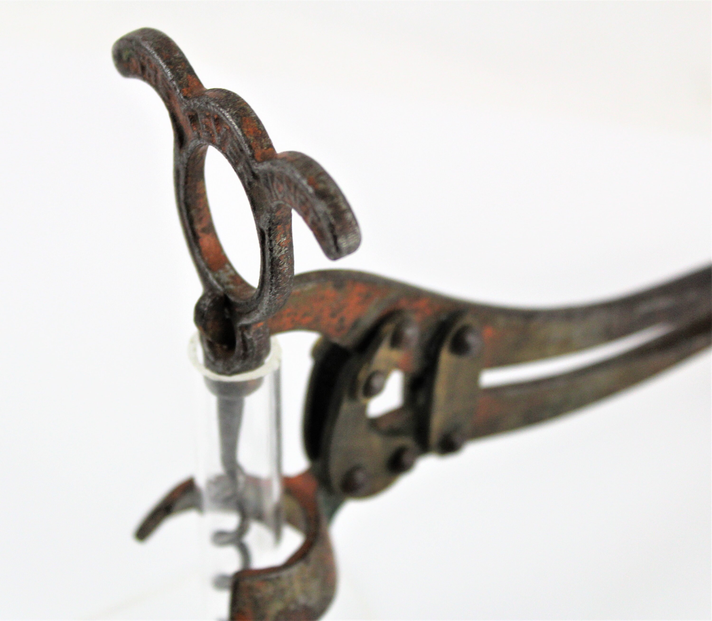 Antique Corkscrew, English 1873 Edwin Wolverson Single Lever Corkscrew ...